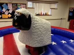 Rodeo Bull/rodeo sheep/ surf Simulator /snow board - Bouncy Castle Hire ...