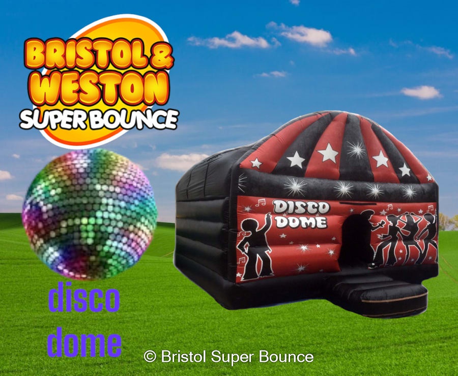 Large 17 x 20 adult disco dome RED/BLACK bouncy castle - Bouncy Castle ...